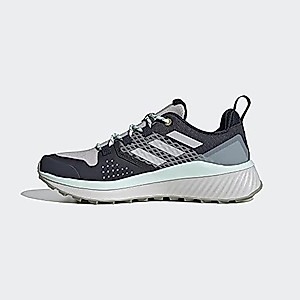 adidas Women's Terrex Folgian Hiker Hiking Boot, Ink/Solid Grey/Dark Green, 9.5 M US
