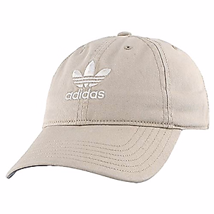 adidas Originals Women's Relaxed Fit Adjustable Strapback Cap, Khaki/White, One Size