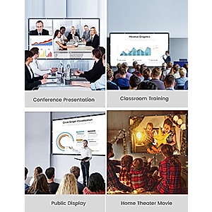 Video Projection Screen, Outdoor Projector Screen 120 inch 16:9 4K HD Foldable & Portable Outdoor Projection Screen, Support Front & Rear Projection for Home Theater Camping Backyard Movies