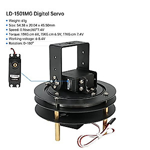 2 DoF Pan Tilt Digital Servo Kit, Full Metal Bracket for Building Robot, Robotic Arms, PTZ Cameras, Raspberry Pi HQ Camera and More, Robot DIY Kit (unassembled)