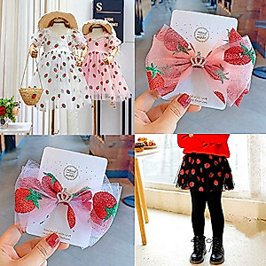 Yuanchuan Shiny Strawberry Glitter Tulle Rolls 6 inch x 10 Yards (30 feet) Tulle Rolls Spool Fabric Tutu for DIY Skirts Wedding Gift Wrap Sewing Crafting Bow Bridal Decorations Birthday Party(White)