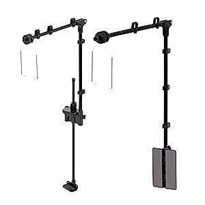 WACOOL Adjustable Terrarium Stand Pack of 2, 2 in 1 Reptile Light Stand for Dual Reptile Fixtures, Reptile Lamp Stand Height Adjustable 11.8IN to 23.6IN, Max. 4 Bulbs Supported