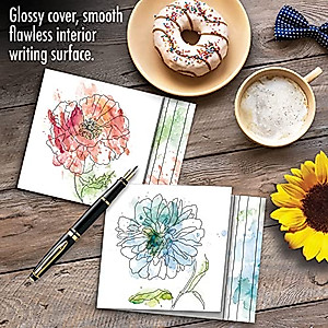 The Best Card Company - 12 Assorted Blank Note Cards (4 x 5.12 Inch) - Boxed All Occasion Notecards Bulk (4 Designs, 3 Each) - Basic Blooms MQ4627OCB-B3x4