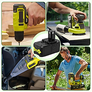 MAFACBAC P189 18V Battery Replacement: for Ryobi 6.0 AH Lithium-ion 18 Volt One Plus P108 P102 P103 P104 P105 P107 Drill Tools-PBP005 Cordless Power Lithium Battery