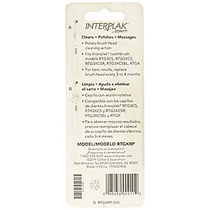 Interplak by Conair OptiClean Replacement Power Plaque Remover Brush Heads