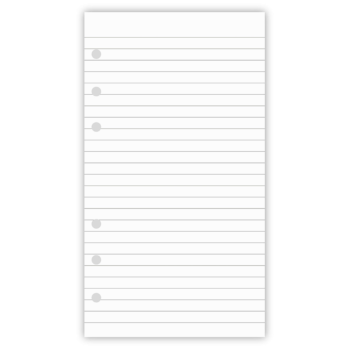 200 Sheets A6 Lined Paper for Filofax Personal Binder Planner, White 100gsm Ruled Pages, 6 Hole Punched, 3.75 x 6.75 Inch