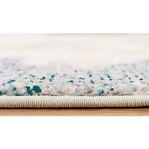 Unique Loom Positano Collection Coastal Modern Light Colors Starfish Beige Runner Rug (2' x 7')