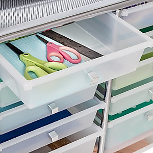 InTche 12-Drawer Rolling Craft Storage Or Office Cart，Drawer Size: 9.5” x 12.5” with Depths of 2.6” and 5.1”