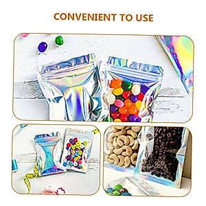 Dime Bag 100pcs Plastic Bag Glitter Earrings Bead Earrings Plastic Bags Clear Sealed Bag Zipper Storage Bags Small Clear Bags Sealing Earring Bag Necklace Bag Small Bags Snack Abs