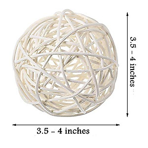 Bag of Brown Natural Wicker 4" dia Twig Orbs Balls - Bag of 9