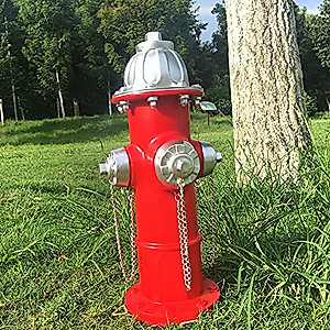 YLSMILE Fake Fire Hydrant for Dogs to Peed on, Dog Fire Hydrant Pee Post, 14.5" Backyard Decor Outdoor Statues Firefighter Gifts for Men (14.5")