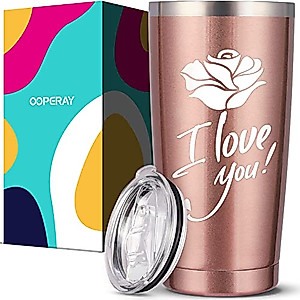 Gifts for Mom Grandma, I LOVE YOU Tumbler 20oz, Birthday Gifts for Women Mom from Daughter Son, Grandma Gifts, Wife Gifts from Husband,Anniversary Valentines Mothers Day Gifts for Her