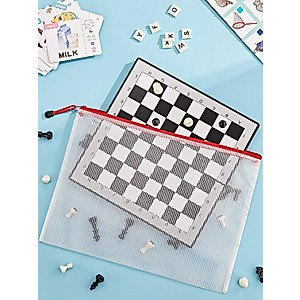 JARLINK 18 Pack 8 Sizes Zipper Mesh Pouch, Waterproof Zipper File Bags Document Pouch Multipurpose Travel Bags for Office Supplies Cosmetics Travel Accessories