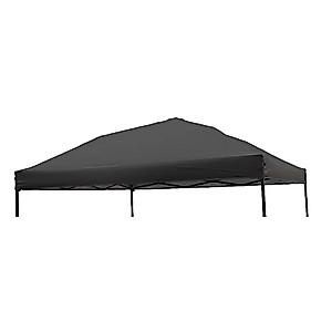 NINAT 1pcs Canopy Replacement Top Tent Top Cover for 10x10ft Pop Up Paty/Tent/Canopy (Vertical Leg) Instant Canopy Top Cover Black Canopy Top Cloth Only