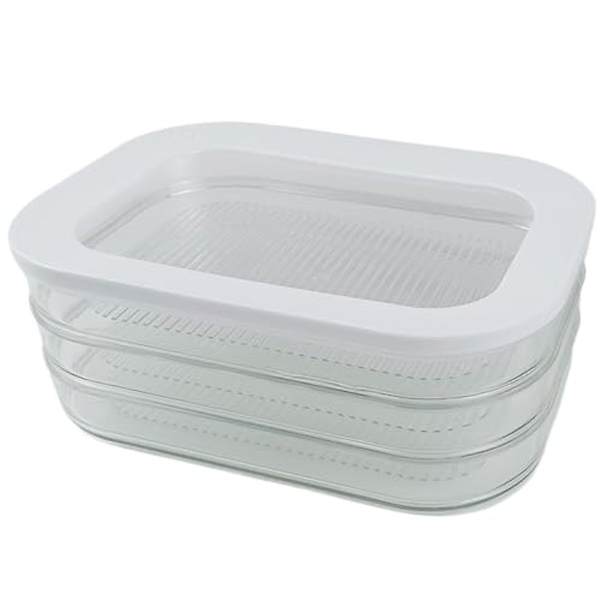 Deli Containers Deli Meat Container for Fridge 3 Layers Bacon Keeper BPA Free Plastic Bacon Container Stackable Fridge Organizer Bins with Lids for Cold Cuts, Salami, Deli, Lunch Meat