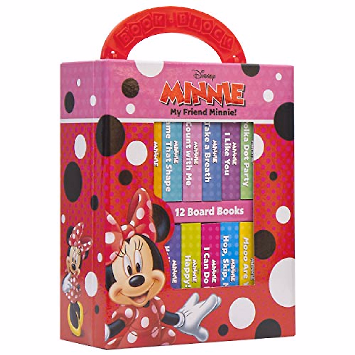 Disney - My Friend Minnie Mouse - My First Library 12 Board Book Block Set - Great for Teaching First Words - PI Kids
