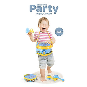 Baoli Kids Musical Instruments Toys ,Toddler Musical Instruments Toys Set Trumpet, Percussion, Maraca, Tambourine Birthday Gifts for Ages 1-3 Boys Girls and Children