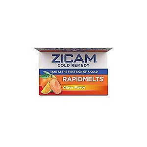 Zicam Cold Remedy Zinc Rapidmelts, Citrus Flavor, 25 Count (Pack of 1)