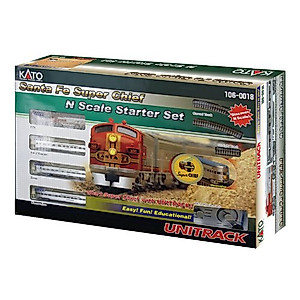 Kato USA Model Train Products N Scale Santa Fe Super Chief Starter Set