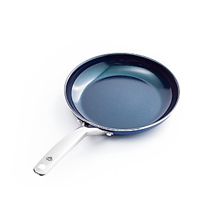 Blue Diamond Cookware Diamond Infused Ceramic Nonstick 10" Frying Pan Skillet, PFAS-Free, Dishwasher Safe, Oven Safe, Blue