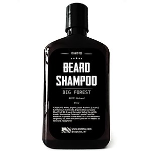 Big Forest Beard Growth Shampoo; All Natural & Organic Facial Hair Wash; Men’s Liquid Soap Lathers Big and White, 9 Ounce Bottle