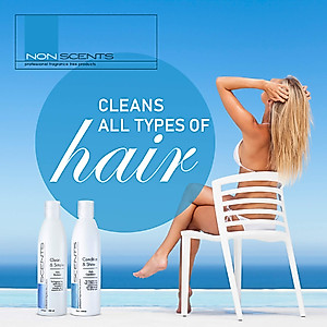 Nonscents Original Formula Fragrance Free Shampoo and Conditioner Set, Hydrating Shampoo for Dry Hair, Moisturizing and Unscented Shampoo and Conditioner for All Hair Types | Made in USA