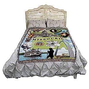 Pure Country Weavers State of Missouri Blanket - Gift Tapestry Throw Woven from Cotton - Made in The USA (72x54)