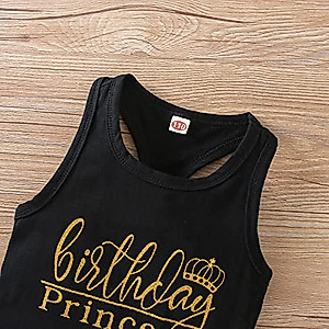 Toddler Kids Baby Girls Birthday Princess Outfits Dress Vest Sleeveless Shirt Tank Top Dot Mesh Tutu Skirt 2PCS Summer Skirt Set with Crown