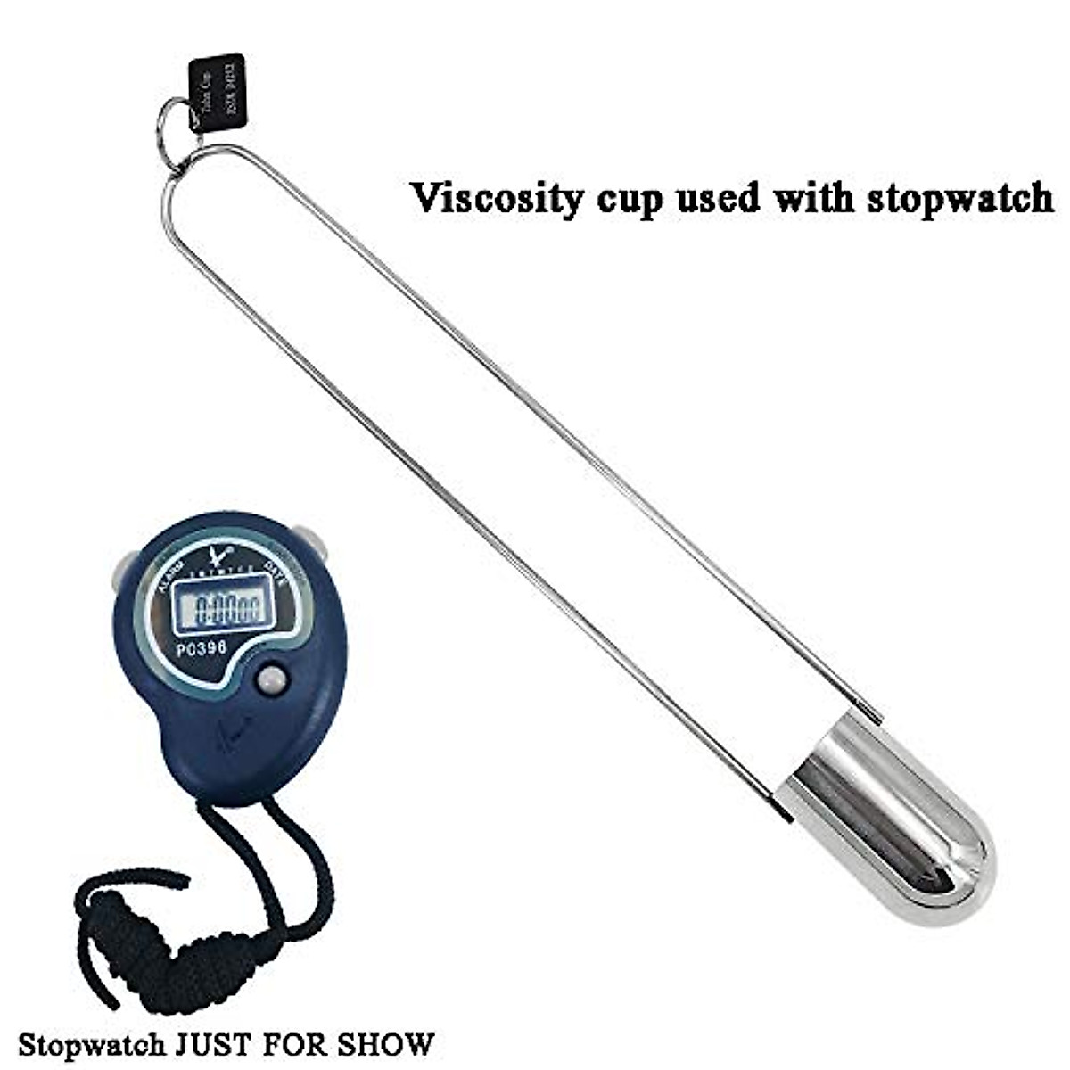 HFBTE Viscosity Cup Zahn Cup Stainless Steel Viscometer Flow Cup #2 Dip Type 44ml For Thin Oil Mixed Paint Varnish