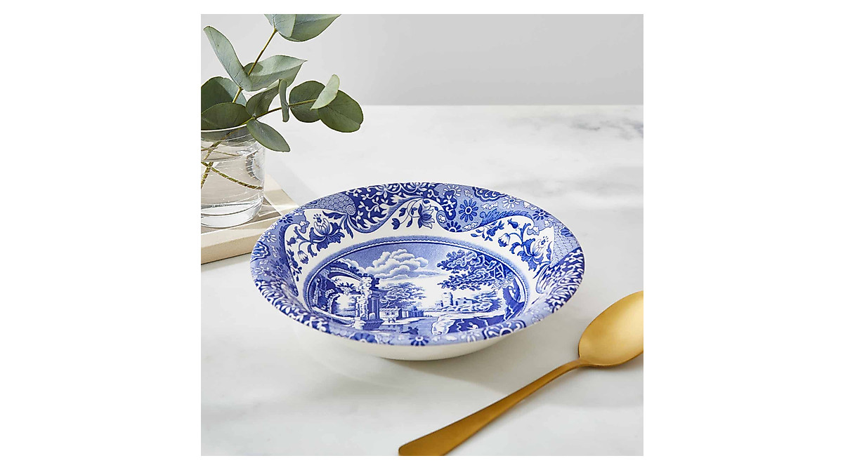 Spode Blue Italian Cereal Bowls - Set of 4 - 6.5-Inch