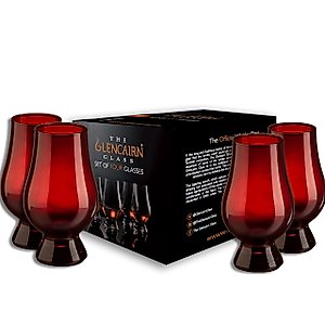 GLENCAIRN RED WHISKY GLASS, SET OF 4 IN 4 PACK GIFT CARTON