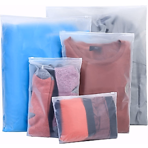 20 Pcs Travel Storage Bags, Clothes Packaging Bags, Reusable Plastic Ziplock Bags, Frosted Waterproof Resealable Clothing Zipper Bags Pouch for Travel Clothes Shoes Cosmetics Storage Bag