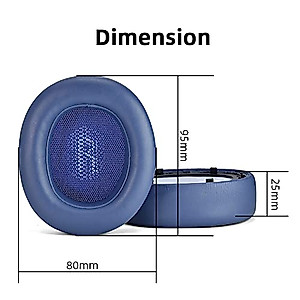 Rummyluck Everest Elite 750 750NC Ear Cushions Earpads for JBL Everest Elite 750 750NC Noise Cancelling Headphones, Blue Protein Leather & Memory Foam Comfy Replacement Ear Cups