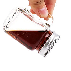 Kingrol 16 Pack 2 oz Mini Mason Jar Shot Glasses with Lids, Glass Favor Jars for Drink, Dessert, Candle, Craft