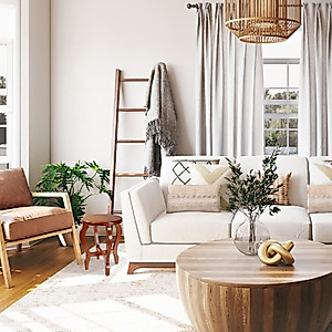 QTLCOHD Wooden Stool 9 Inch Small Wood Stool Round Wooden Foot Stool Wooden Step Stool for Kids Adults Bathroom Shoe Changing Bedside