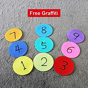 Carpet Floor Spots Markers, Circles Dots for Teachers and Kids, 4 Inch 72 Pack, Flexible Classroom Rug Mats for Preschool Kindergarten Organization