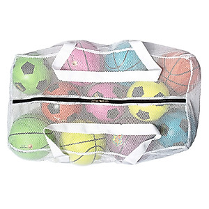 Extra Large Ball Sports Bag - Double Zipper, Two Straps for Wearing on Back or Carrying - Gym Bag Fits up to 10 Full Size Soccer Balls, Basketballs, Volleyballs, and More
