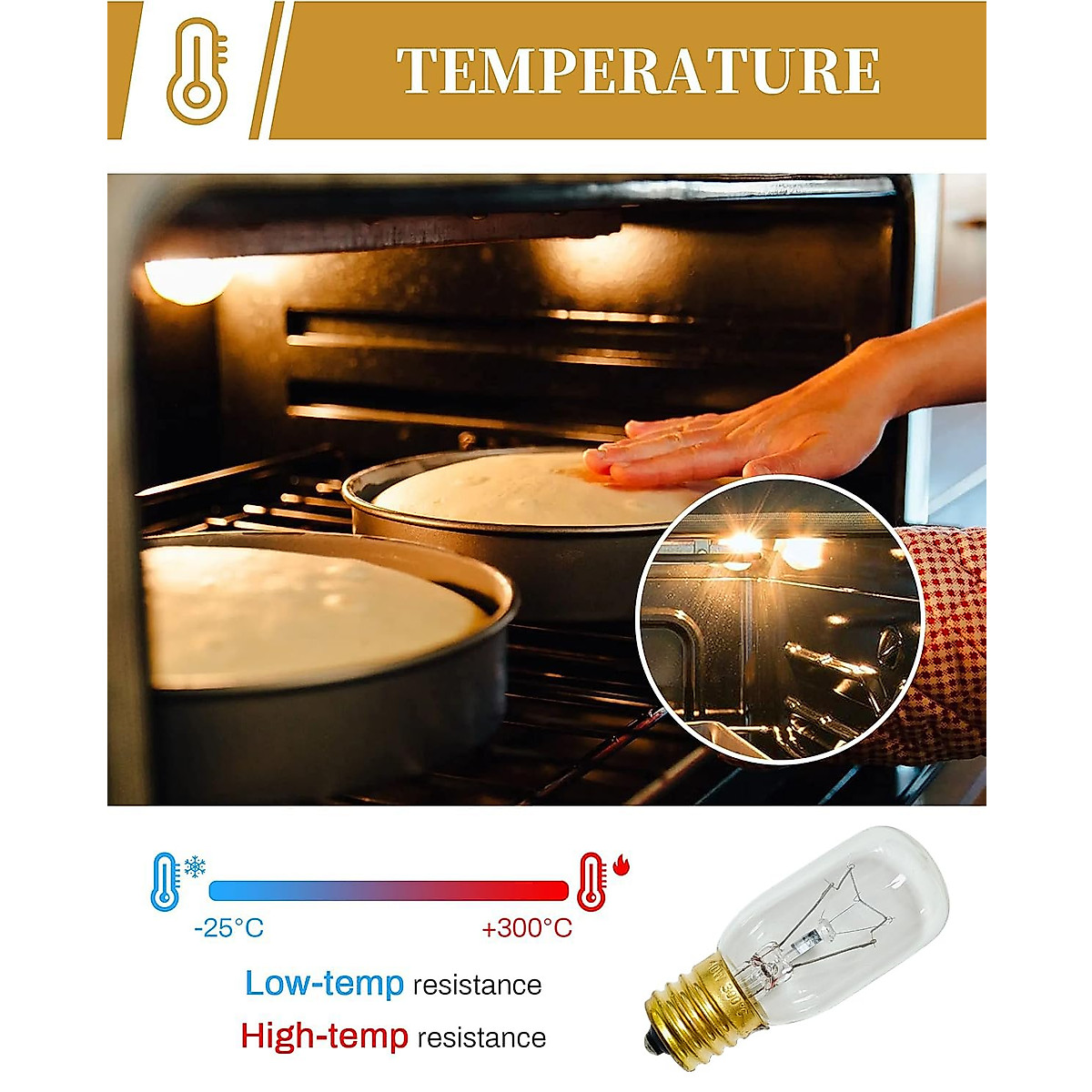 Microwave Light Bulb 8206232A 40W E17 125V Replacement Part Fit for Whirlpool Maytag GE Amana Over The Range Hood Microwave and The Lava Lamps Replaces