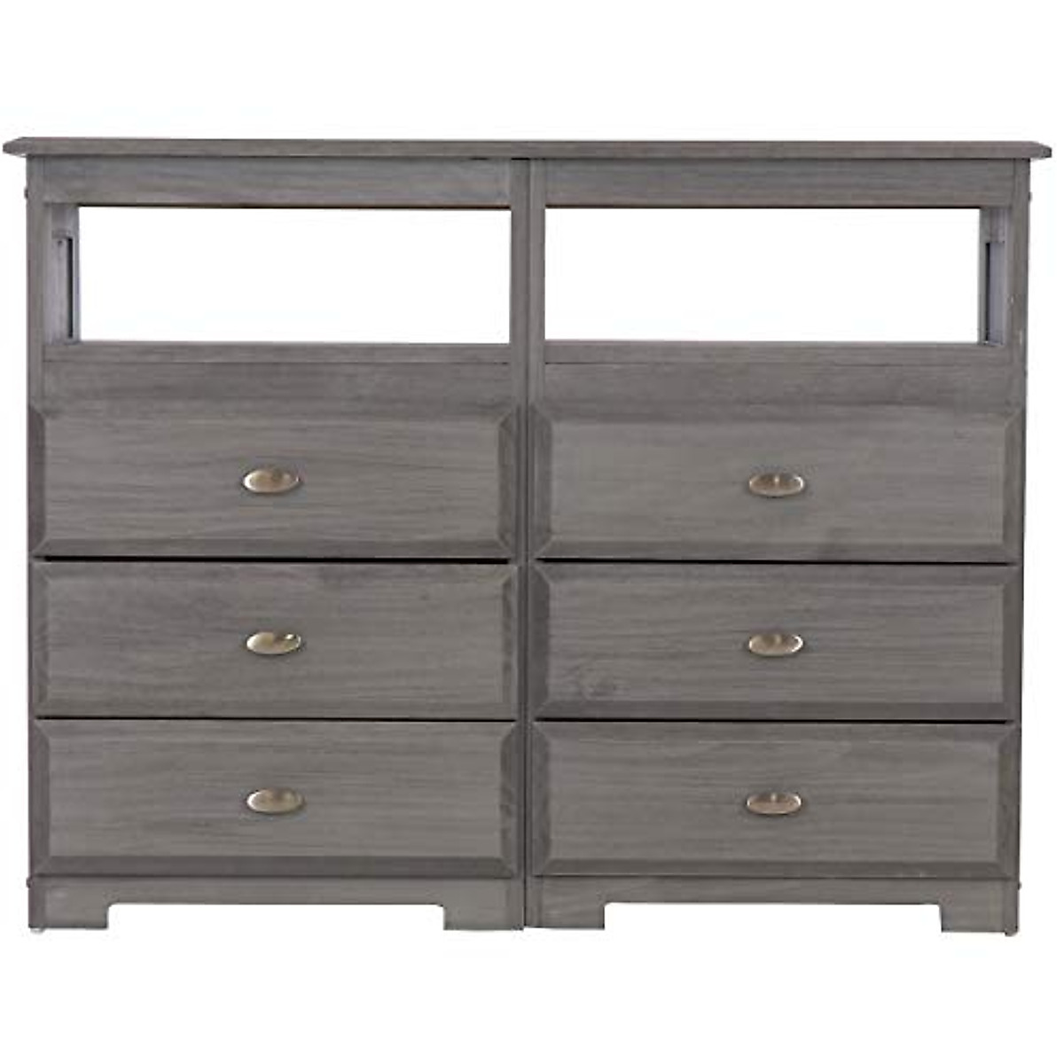 Discovery World Furniture Charcoal 6 Drawer Entertainment Dresser