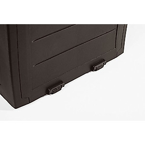 Keter Marvel Plus 71 Gallon Resin Outdoor Box for Patio Furniture Cushion Storage, Brown