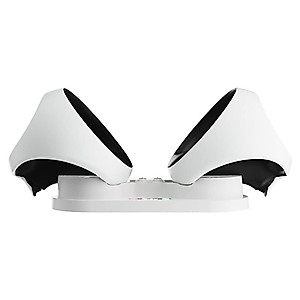 Charging Station Compatible for PS5 VR2/PSVR2, VR Handle Charging Dock Controller Portable Charge Stand Holder Gamepad Joystick Base Charger with LED Display Light