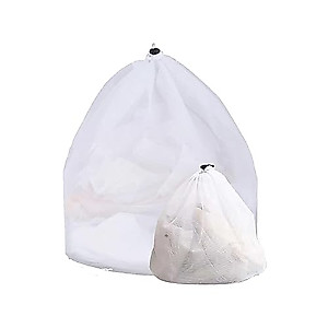 Laundry Bag, Mesh Laundry Bag, Laundry Bags Mesh Wash Bags, Large Heavy Duty Travel Laundry Bags, Washable Laundry Bags for Travel with Locking Drawstring Closure- 2 Pack