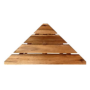 Zen 28" Acacia Shower Stool, Shower Bench, Corner Bench, Shower Foot Rest, Corner Shower Bench with Shelf, Shower Seats and Benches, Corner Shower Stool for Inside Shower, Corner Shower Stool