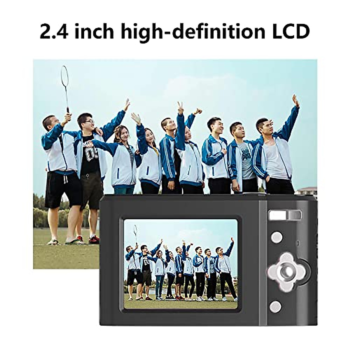 Yanvan Cameras for Photography, New 44 Million Student Digital Camera 2.4 Inch High-Definition&16 Times Digital Zoom Electronic Anti-Shake Face Detection, Gifts for Students Adults