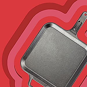 Lodge BOLD 12 Inch Seasoned Cast Iron Square Griddle, Design-Forward Cookware