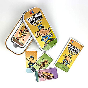 University Games Dog Man The Hot Dog Card Game for Ages 5 and Up, 2 to 4 Players Based on The Dog Man Books by Dav Pilkey (07011), Yellow