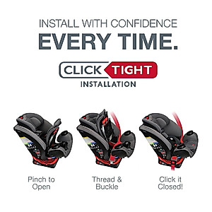 Britax One4Life ClickTight All-In-One Car Seat – 10 Years of Use – Infant, Convertible, Booster – 5 to 120 Pounds, Cool Flow Moisture Wicking Fabric, Cool N Dry Charcoal [Amazon Exclusive]
