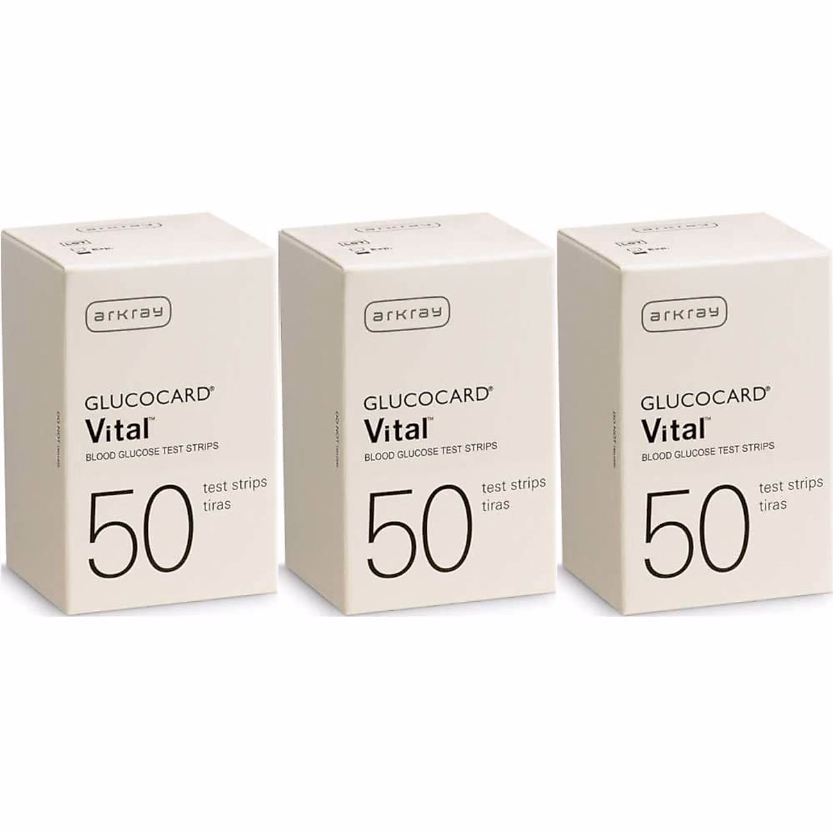 Arkray USA, Inc Arkray Glucocard Vital Blood Glucose Test Strips 150 Count(3 Boxes of 50), 150 Count