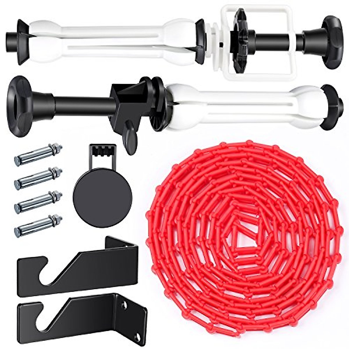 NEEWER Photography Single Roller Wall Mounting Manual Background Support System with 2 x Single Hook, 2 x Expand Bar, 1 x Chain, Load Capacity: 22lb/10kg