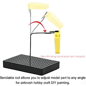20 Pack Bendable Model Painting Alligator Clip Stick with Rubber Tips,Metal Wire Clamps Long-Tailed Clasp for Airbrush Hobby Model Parts